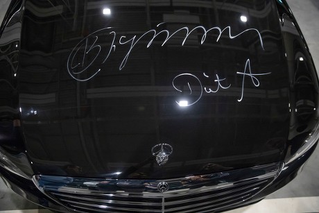 Autographs Signed On Hood Car By Editorial Stock Photo - Stock Image ...