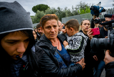__COUNT__ Protest against gypsies, Torre Maura, Rome, Italy - 03 Apr ...