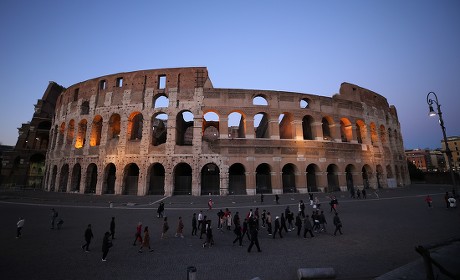 Tourists Visit Colosseum Area Rome Italy Editorial Stock Photo - Stock ...