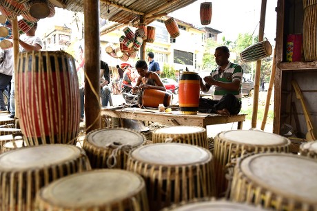 Artists Making Assamese Dhol Drum Ahead Editorial Stock Photo - Stock Image | Shutterstock