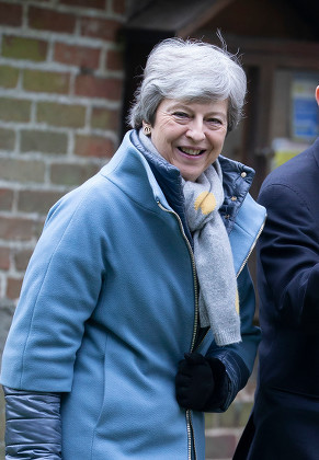 Prime Minister Theresa May Attends Church Editorial Stock Photo - Stock ...