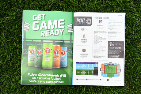 Carabao Advert Inside Match Day Programme Editorial Stock Photo - Stock ...