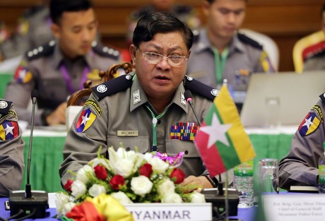 Myanmar Chief Police General Staff Brigadier Editorial Stock Photo ...