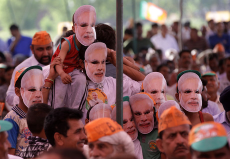 Indian People Wearing Prime Minister Narendra Editorial Stock Photo ...