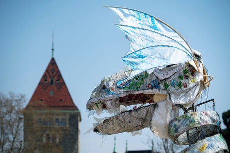 Huge Monster Made Plastic Recovered Sea Editorial Stock Photo - Stock ...