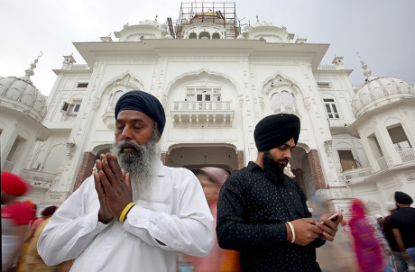 Baptised Sikh Men Pray Facing Golden Editorial Stock Photo - Stock ...