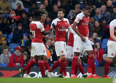 Carl Jenkinson Celebrates Scoring Arsenals Third Editorial Stock Photo ...