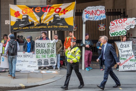 Environmental Demonstrators Protest Against Drax Group Editorial Stock ...