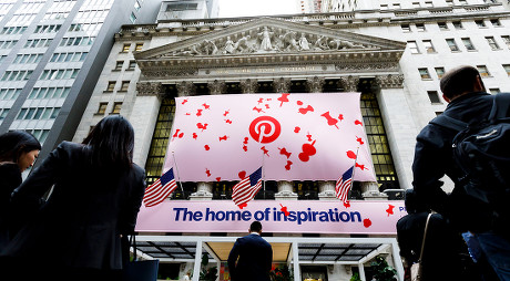 Pinterest IPO at New York Stock Exchange, USA - 18 Apr 2019 Stock ...