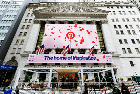 Pinterest IPO at New York Stock Exchange, USA - 18 Apr 2019 Stock ...