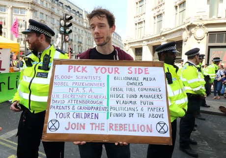 Activist Seen Placard Next Police Cordon Editorial Stock Photo - Stock ...