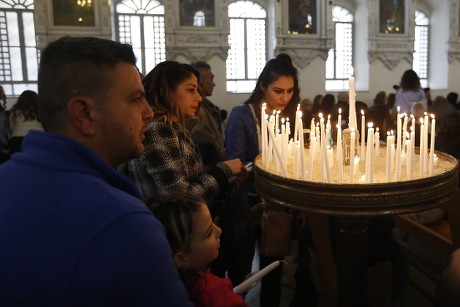 Syrian Christians Celebrate Easter Alzaitoun Church Editorial Stock ...