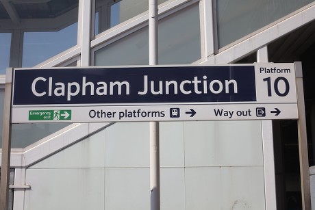 Clapham Junction Railway Station Sign Editorial Stock Photo - Stock ...