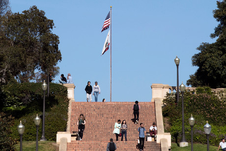 Students Walk Down Large Outdoor Staircase Editorial Stock Photo ...