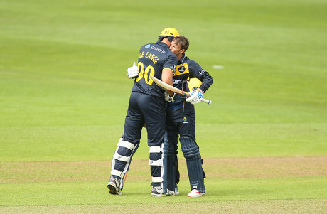 Billy Root Glamorgan Congratulated By Marchant Editorial Stock Photo ...