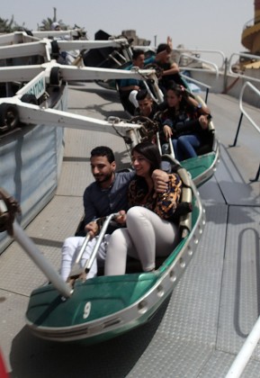 Egyptians Take Ride On Roller Coaster Editorial Stock Photo - Stock ...
