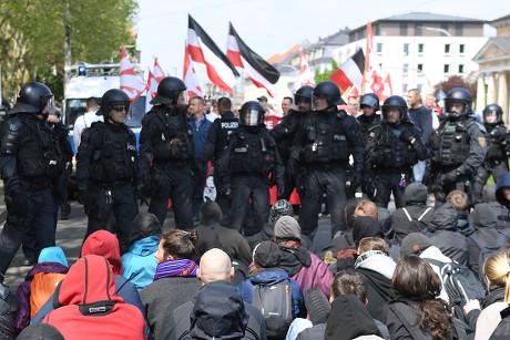 Leftwing Supporters Block Npd Far Right Editorial Stock Photo - Stock ...