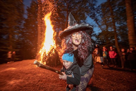 On Walpurgis Night Witches Disguise Dance Editorial Stock Photo - Stock ...