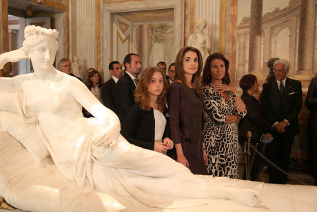 Queen Rania Wearing Nina Ricci Dress Editorial Stock Photo - Stock ...