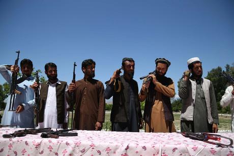 Former Taliban Militants Surrender Their Weapons Editorial Stock Photo ...