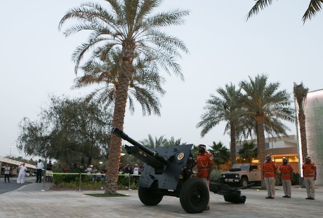 Uae Policeman Prepares Fire Cannon Salute Editorial Stock Photo - Stock ...