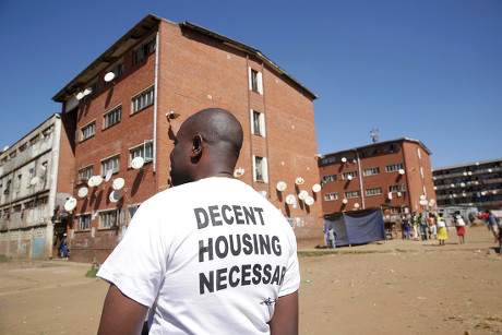 Man Shiort Reading Decent Housing Necessary Editorial Stock Photo ...