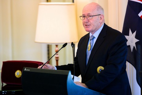 Australian Governorgeneral Sir Peter Cosgrove Speaks Editorial Stock ...