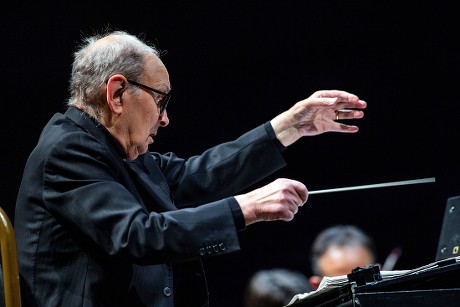 Italian Composer Conductor Ennio Morricone Conducts Editorial Stock ...