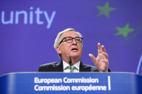 EU Press Conference, Brussels, Belgium - 07 May 2019 Stock Pictures ...