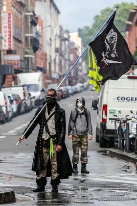 Protester Holds Pirate Flag During Act Editorial Stock Photo - Stock ...