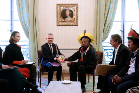 Indigenous Brazilian chief Kayapo Raoni Metuktire in Paris, France - 13 ...
