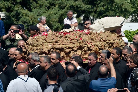 Lebanese Maronite Monks Carry Coffin Late Editorial Stock Photo - Stock ...