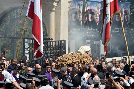 Lebanese Maronite Monks Carry Coffin Late Editorial Stock Photo - Stock ...