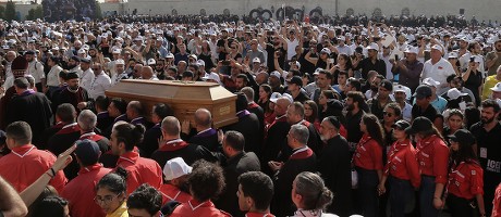 Funeral of Lebanese Maronite Patriarch Cardinal Nasrallah Sfeir, Bkerki ...