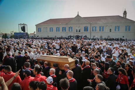 Lebanese Maronite Monks Carry Coffin Late Editorial Stock Photo - Stock ...