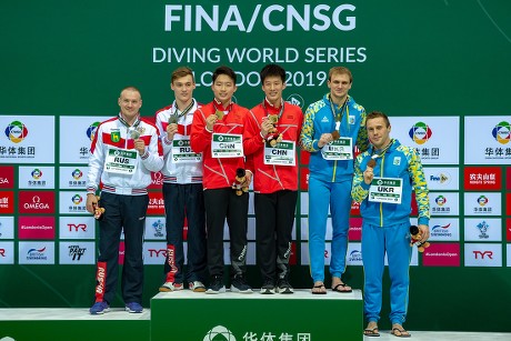 Mens Syncronised 3m Dive Podium Presentation Editorial Stock Photo ...