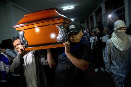 Group Young Men Carry Coffin Nicaraguanus Editorial Stock Photo - Stock ...