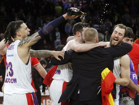 Cska Moscows Player Celebrate Their Victory Editorial Stock Photo ...