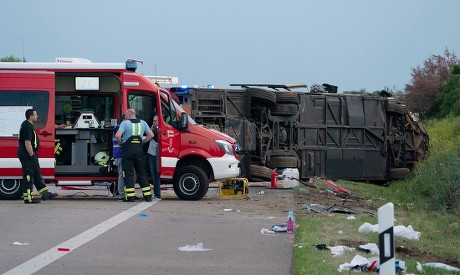 Emergency Workers Scene Accident Invovling Flixbus Editorial Stock ...