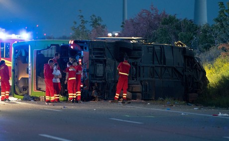 Emergency Workers Scene Accident Invovling Flixbus Editorial Stock ...