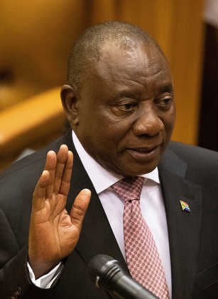 South African President Cyril Ramaphosa Sworn Editorial Stock Photo ...
