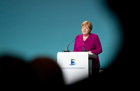 German Chancellor Angela Merkel Delivers Speech Editorial Stock Photo ...