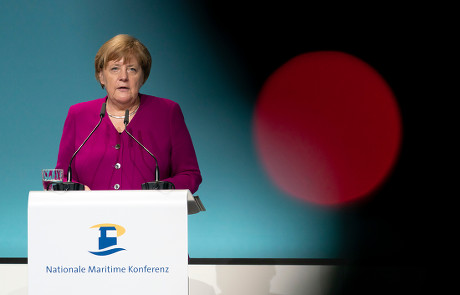 German Chancellor Angela Merkel Delivers Speech Editorial Stock Photo ...