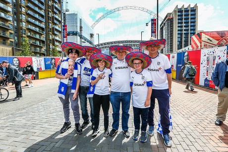 Tranmere Rovers Fans On Wembley Way Editorial Stock Photo - Stock Image ...