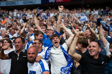 Tranmere Rovers Fans Celebrate Stands Editorial Stock Photo - Stock ...