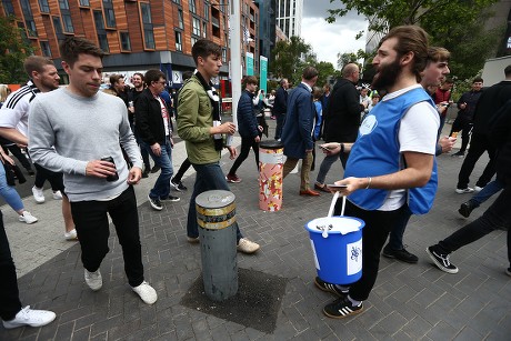 Mind Bucket Collectors Talking Fans Giving Editorial Stock Photo ...