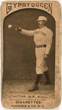 Ezra Sutton Boston Beaneaters Baseball Card Editorial Stock Photo ...