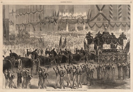 President Lincolns Funeral Procession New York Editorial Stock Photo ...