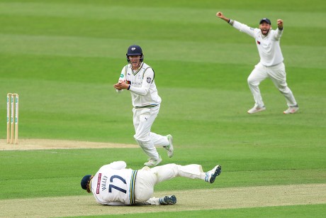 Yorkshires Gary Ballance Jack Leaning Celebrate Editorial Stock Photo ...