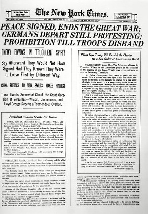 World War Signing Versailles Peace Treaty Editorial Stock Photo - Stock ...